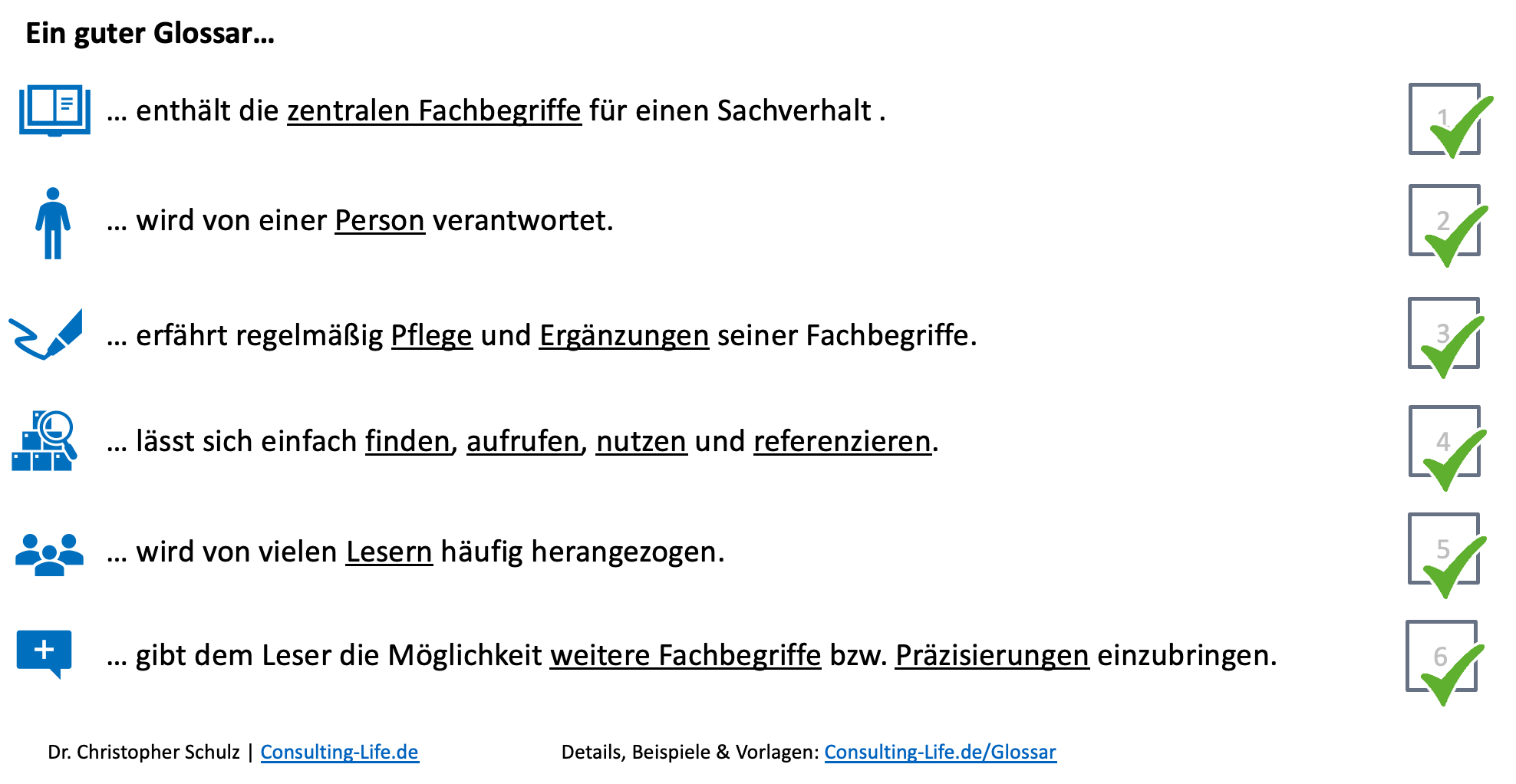 Glossar - Aufbau, Einsatz, Tipps & Vorlagen | Consulting LIFE